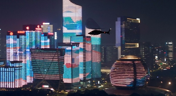 Hangzhou launches night flight tours over the Qiantang River